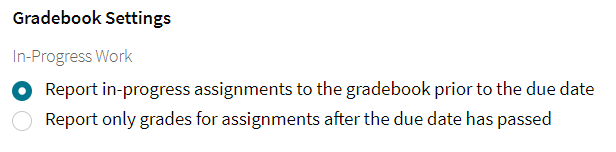 Achieve > Gradebook settings