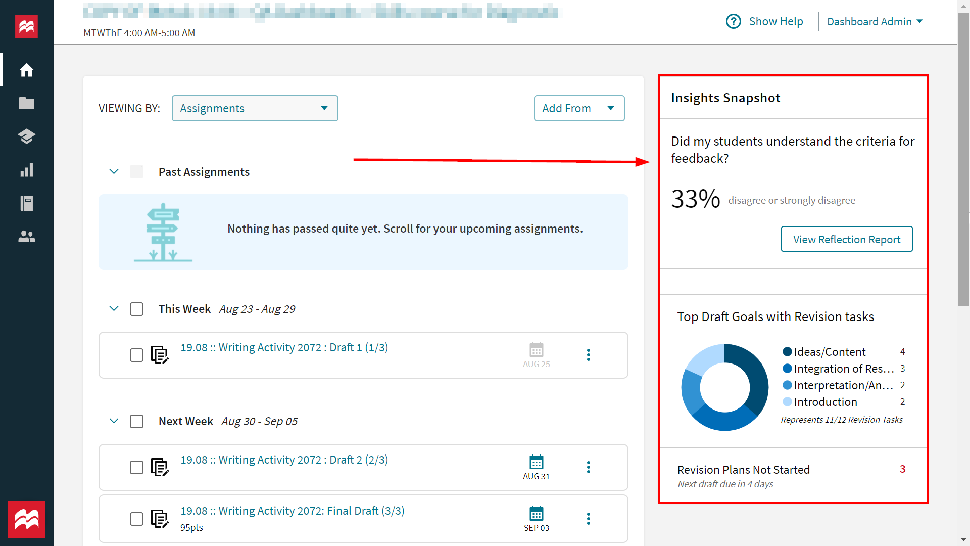 Achieve > Using Reports