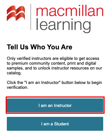 Access the Macmillan Learning or BFW High School Instructor Community