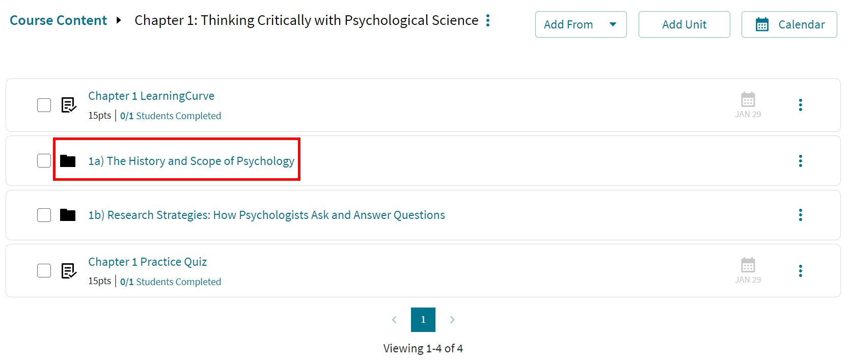 Achieve > Navigating the My Course page