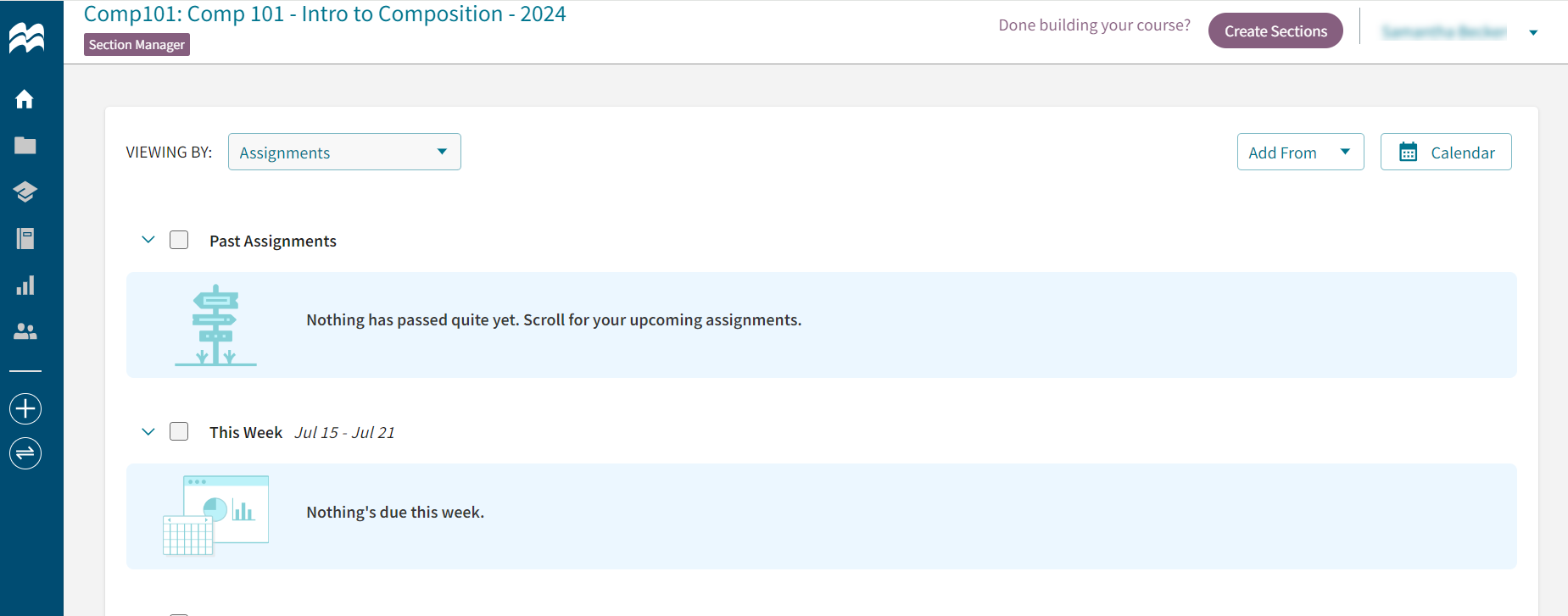 Create and manage a Section Manager in Achieve