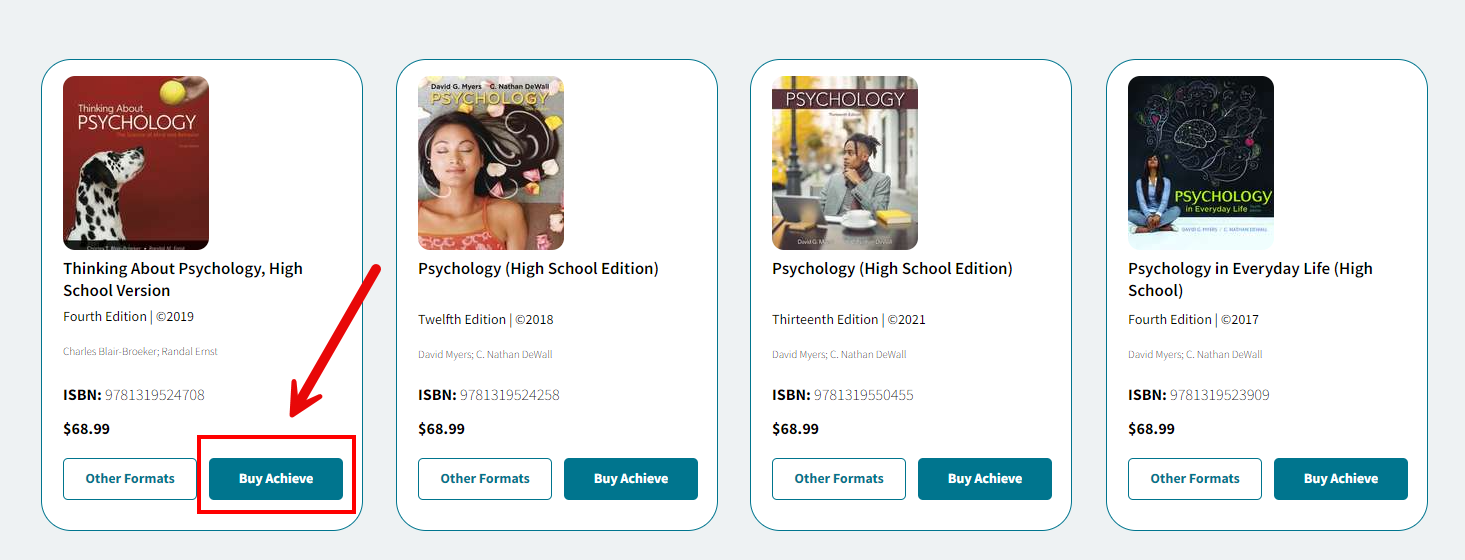 Enroll in your BFW Achieve course