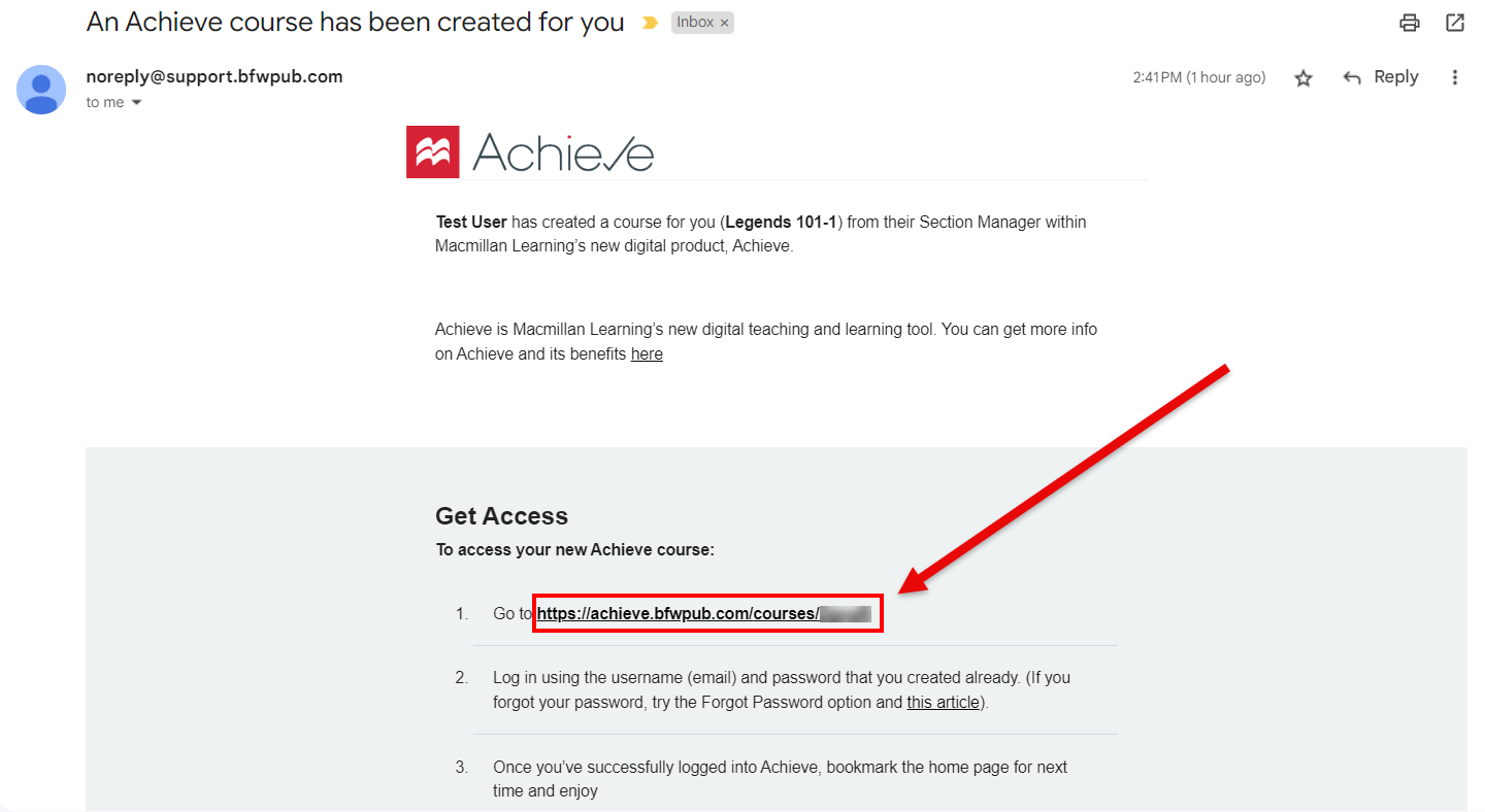 Teach with a Restricted Access course that came from a Section Manager (High School)