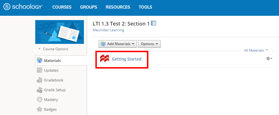 LTI Advantage (LTI 1.3) integration with Schoology for instructors and ...