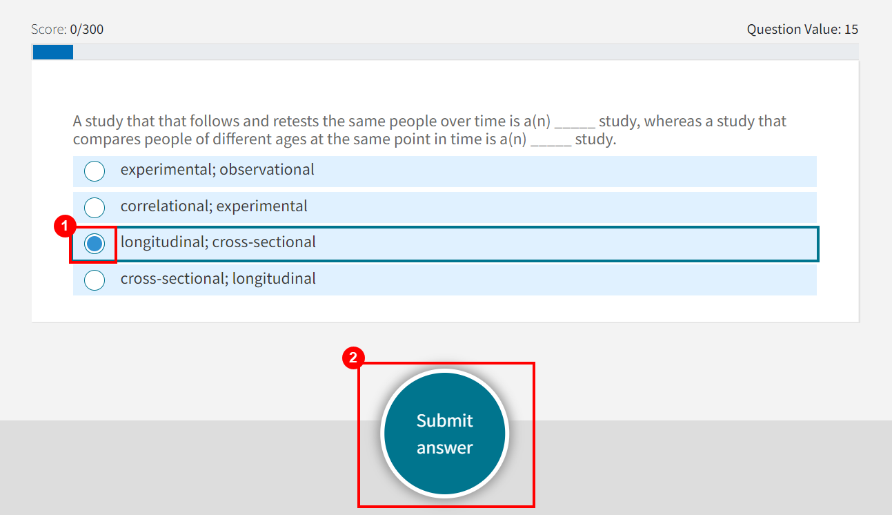 Navigate Adaptive Quizzing (LearningCurve) activities in Achieve