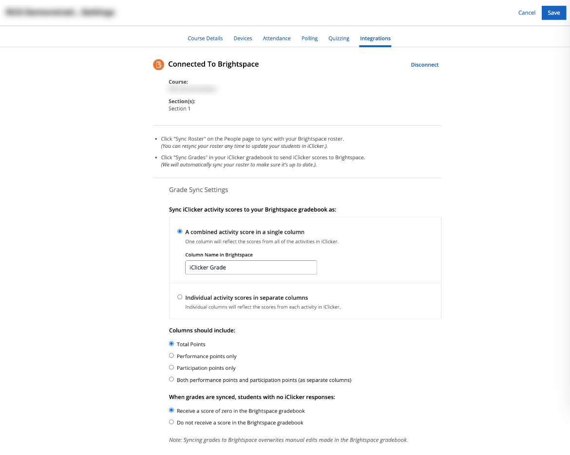 Instructor Guide: iClicker Cloud Roster & Grade Sync with Brightspace by D2L