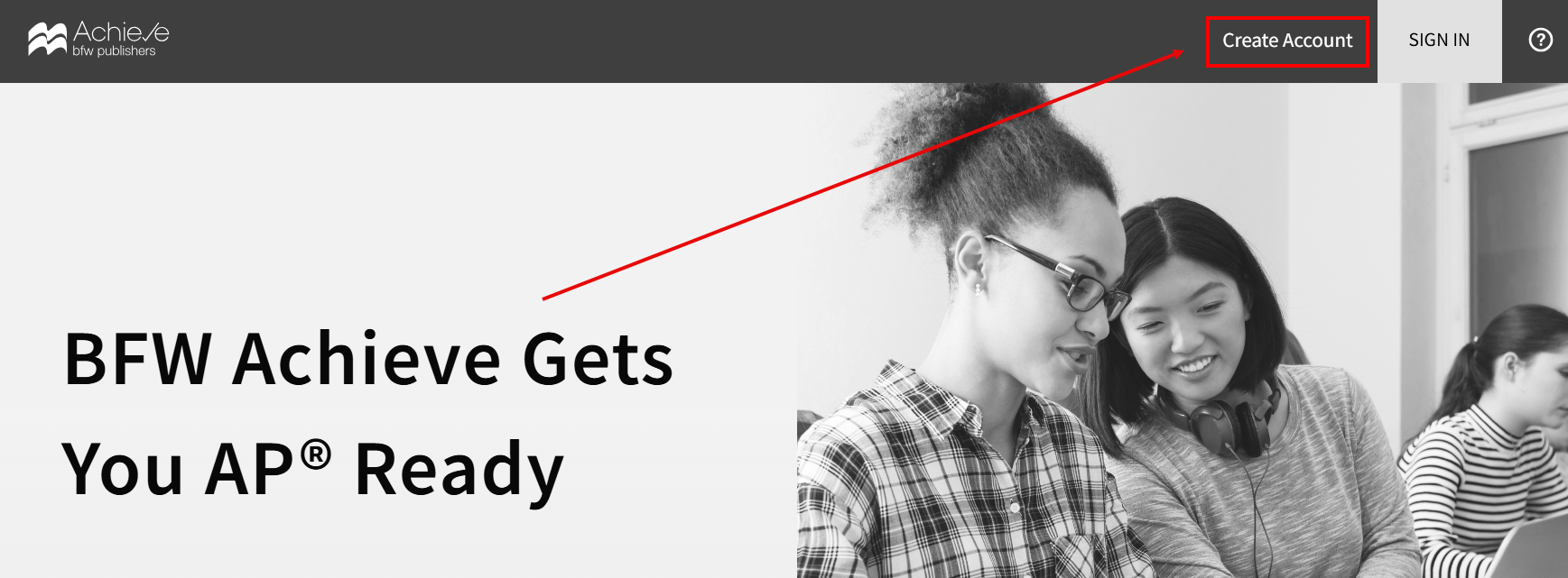 Create an Account for BFW Achieve