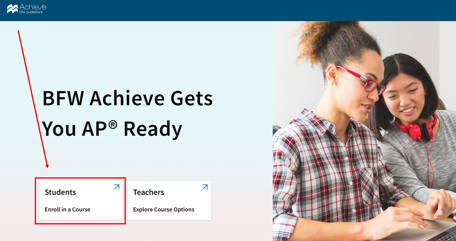 Enroll in your BFW Achieve course