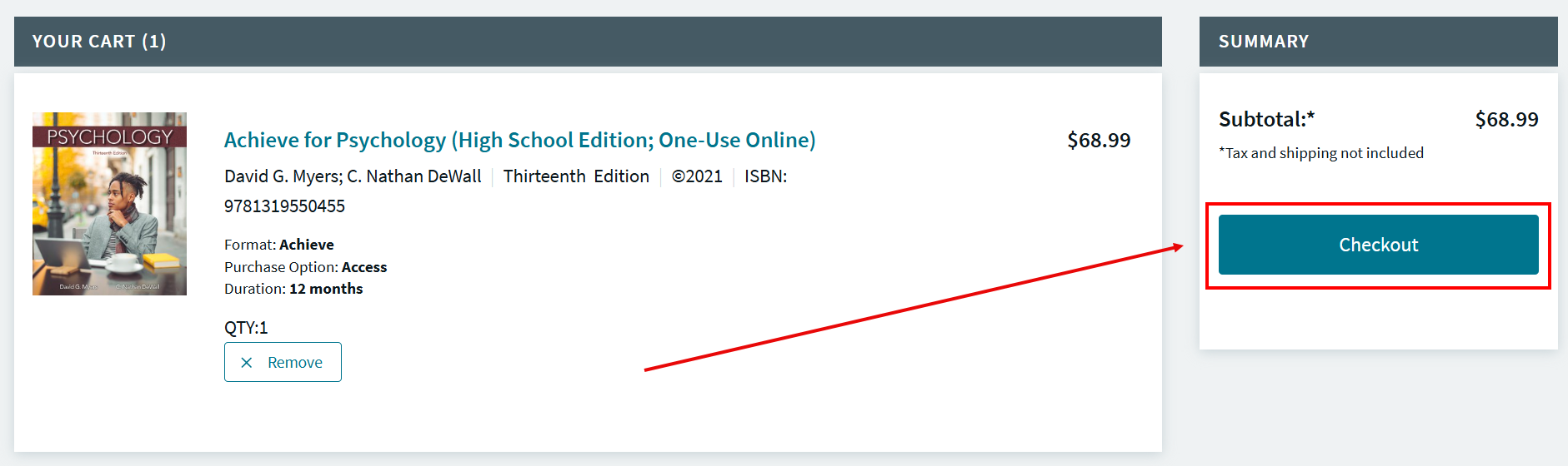 Purchase access to your Achieve course in the BFW Store
