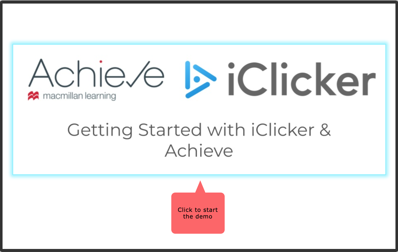 How to Integrate an iClicker Cloud Course with Achieve