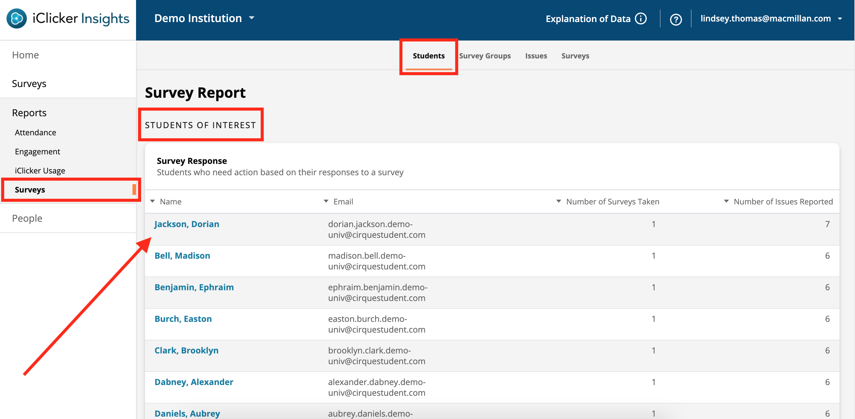 How to View and Export Survey Response Data in iClicker Insights