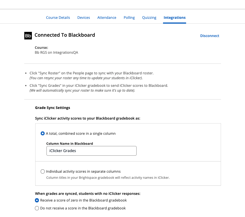Instructor Guide: iClicker Cloud Roster & Grade Sync with Blackboard