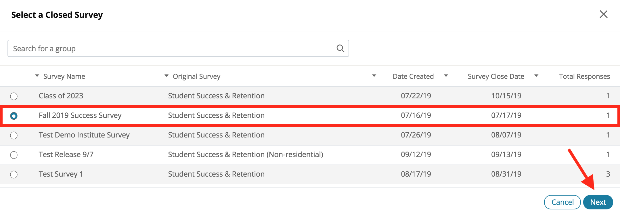 How to Create a Survey Group from a Set of Respondents in iClicker Insights