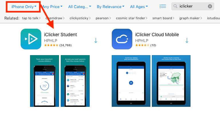 Can I use the iClicker student app on my iPad?