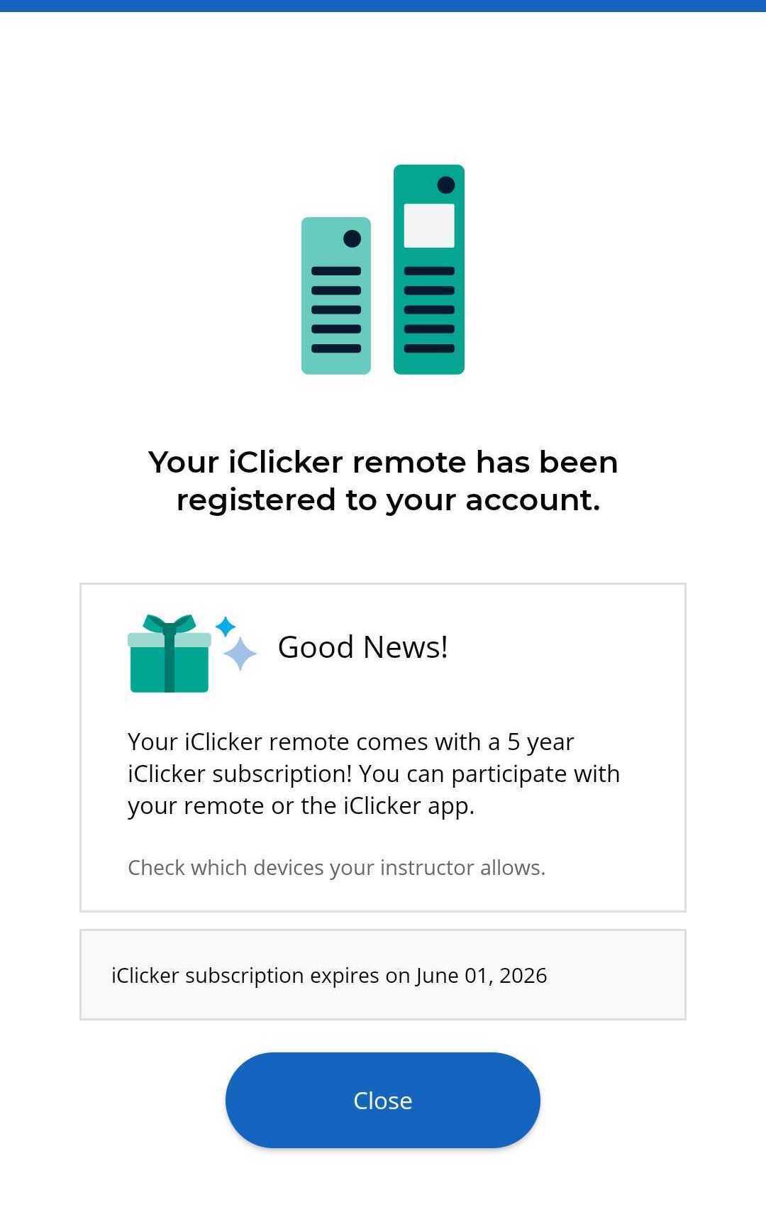 How Students Unlock Digital Access Included with a New iClicker Remote