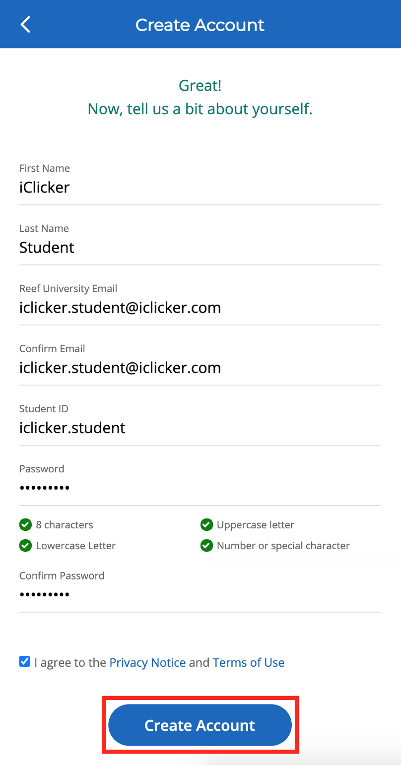 How to Create an iClicker Student Account for Online Classes
