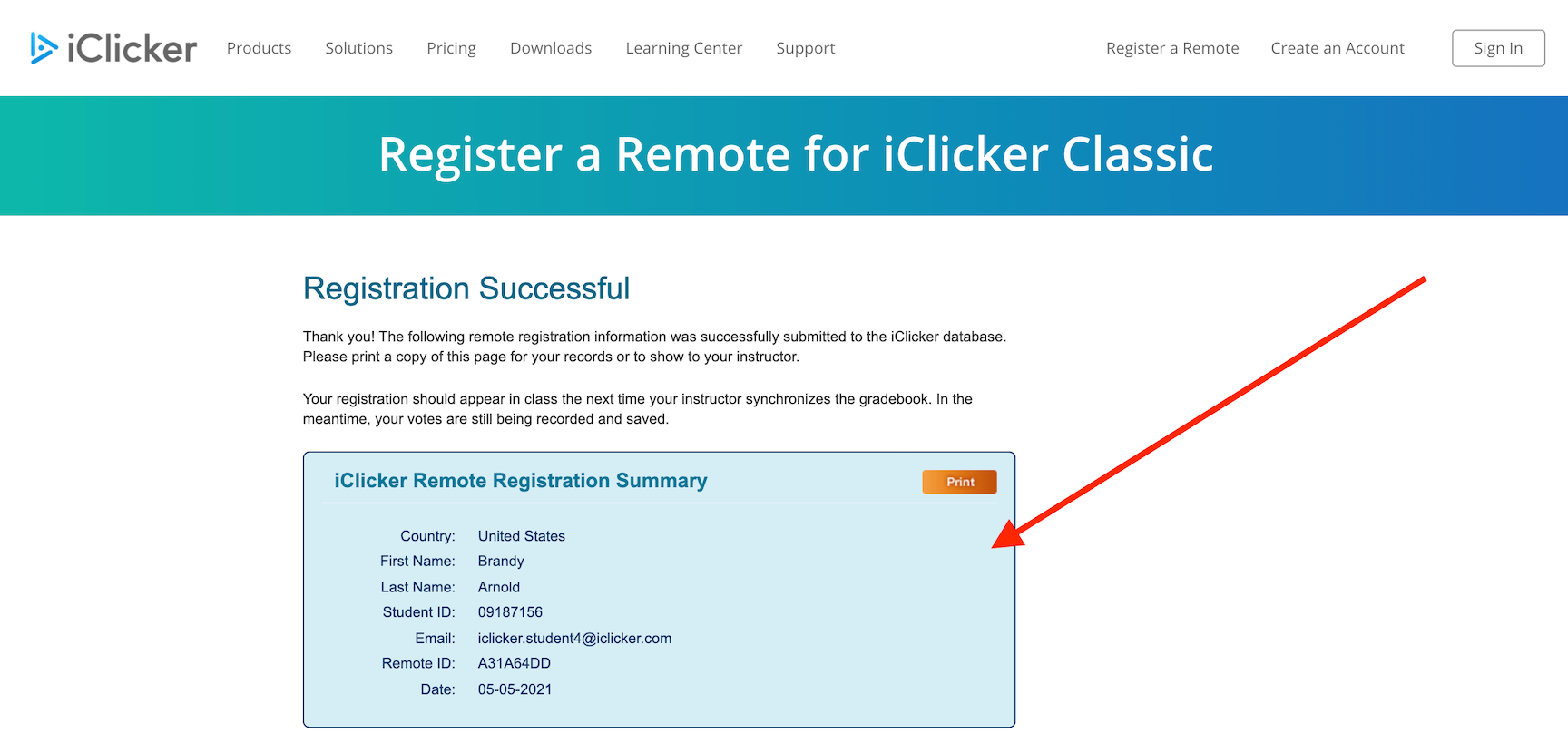 I registered my iClicker remote but my instructor tells me I haven't ...