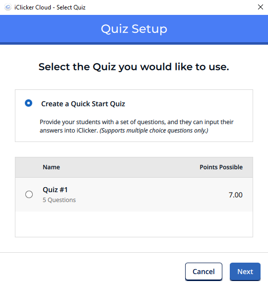 How to Run Quizzes in Class with iClicker Cloud