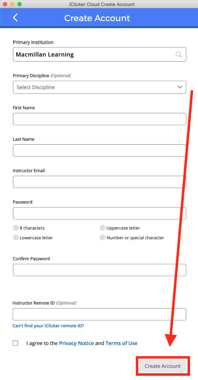How to Create an iClicker Cloud Instructor Account