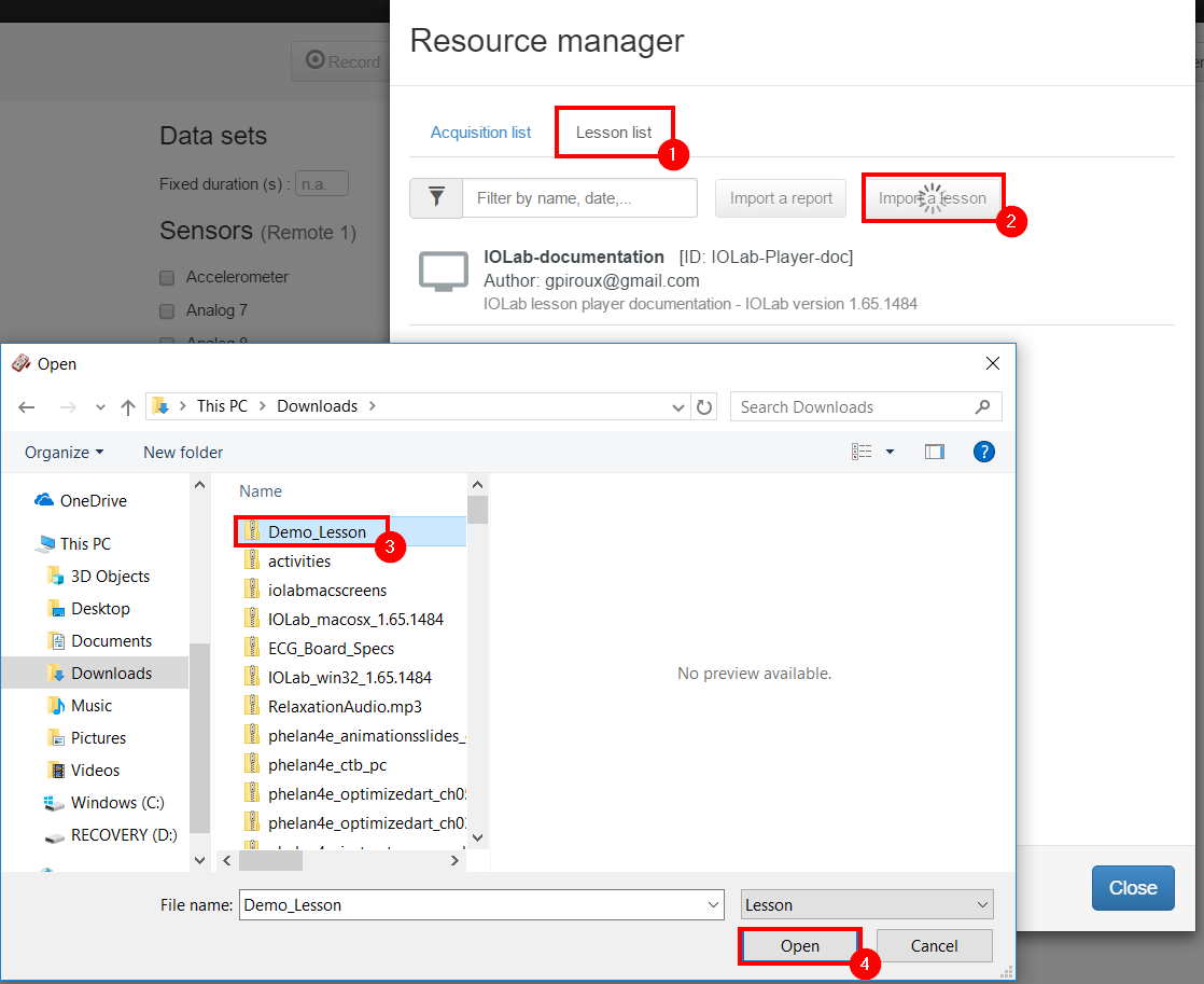 iOLab > Using the lesson player as an instructor