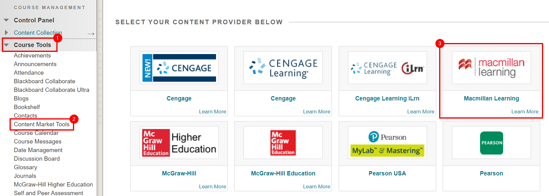 Using Macmillan Course Tools in your Blackboard course