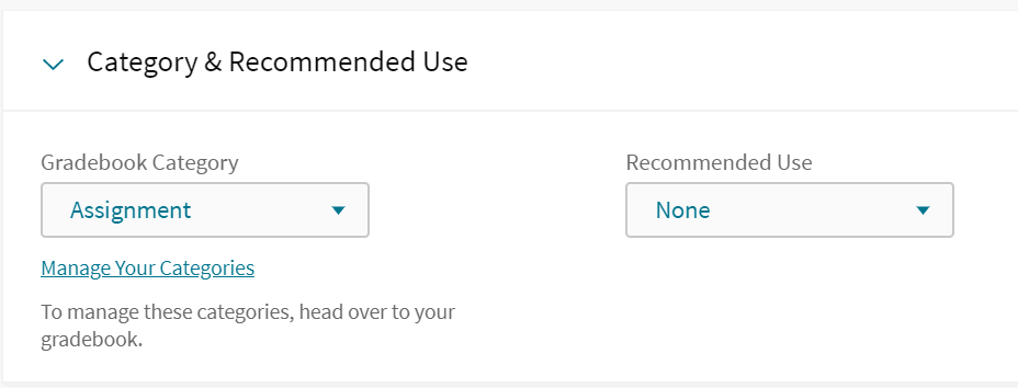 Achieve > Assign an item or change assignment settings