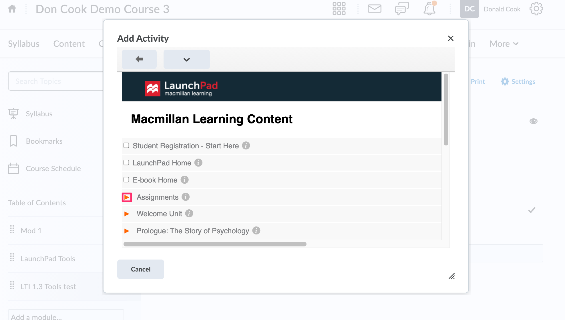 Instructor guide to LTI Advantage (LTI 1.3) integration with D2L/Brightspace