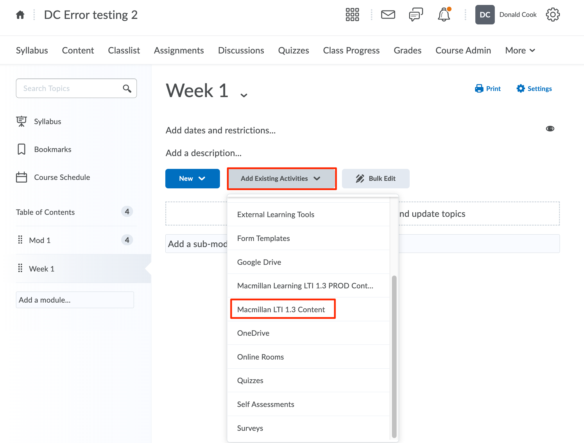 Instructor guide to LTI Advantage (LTI 1.3) integration with D2L ...