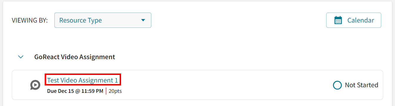 Achieve > GoReact: Completing a GoReact Assignment