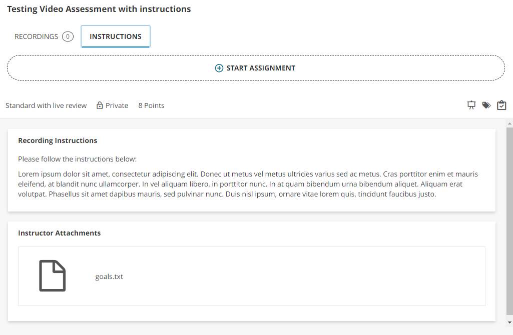 Achieve > GoReact: Completing a GoReact Assignment