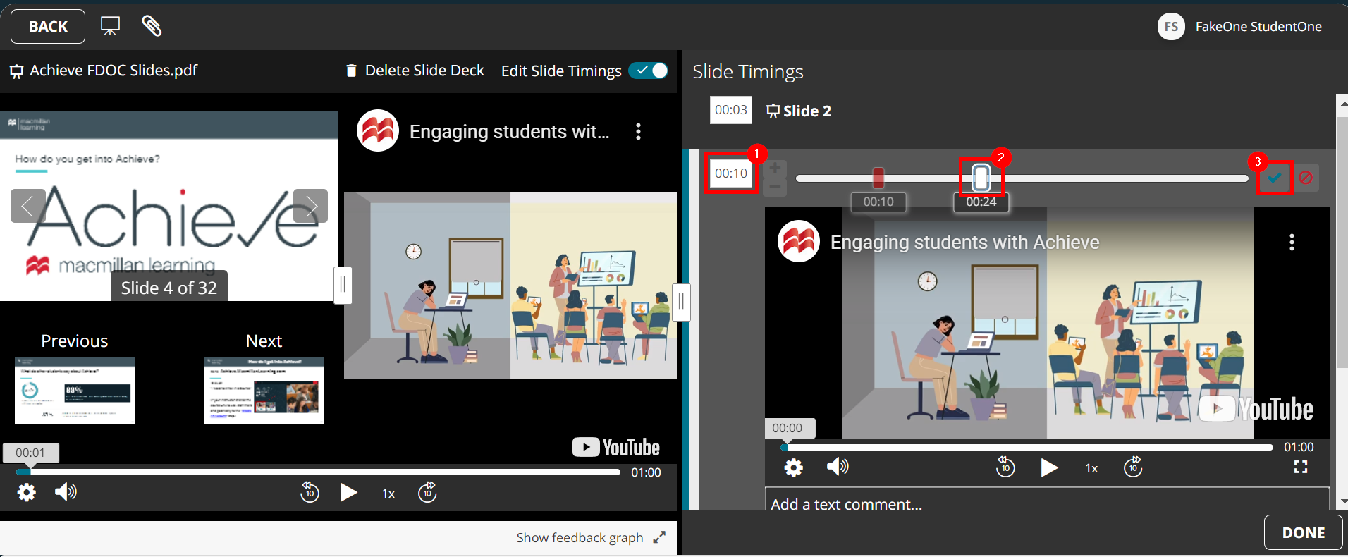 Achieve > GoReact: Add slides using slide sync