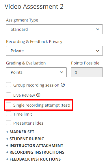 Achieve > GoReact: Create a Video Assignment