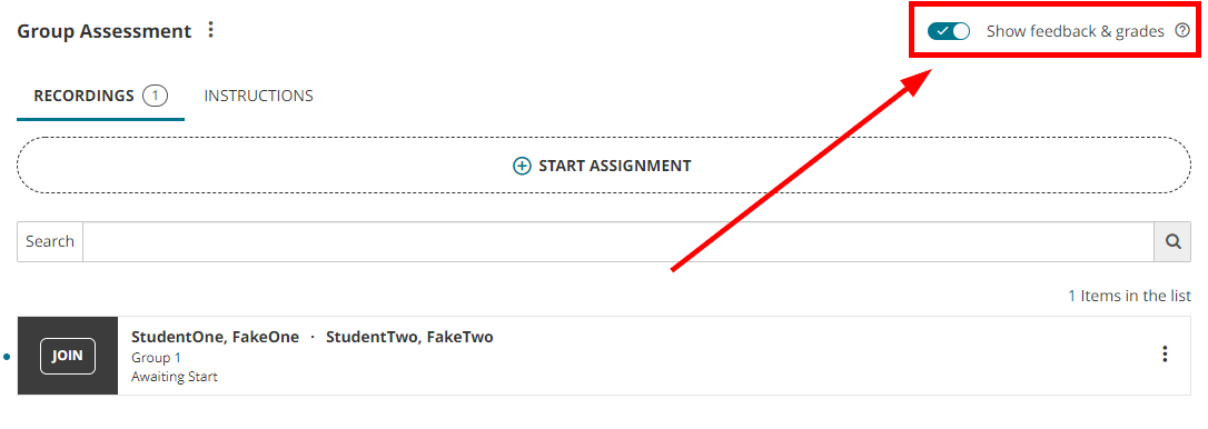 Achieve > GoReact: Giving feedback and grading