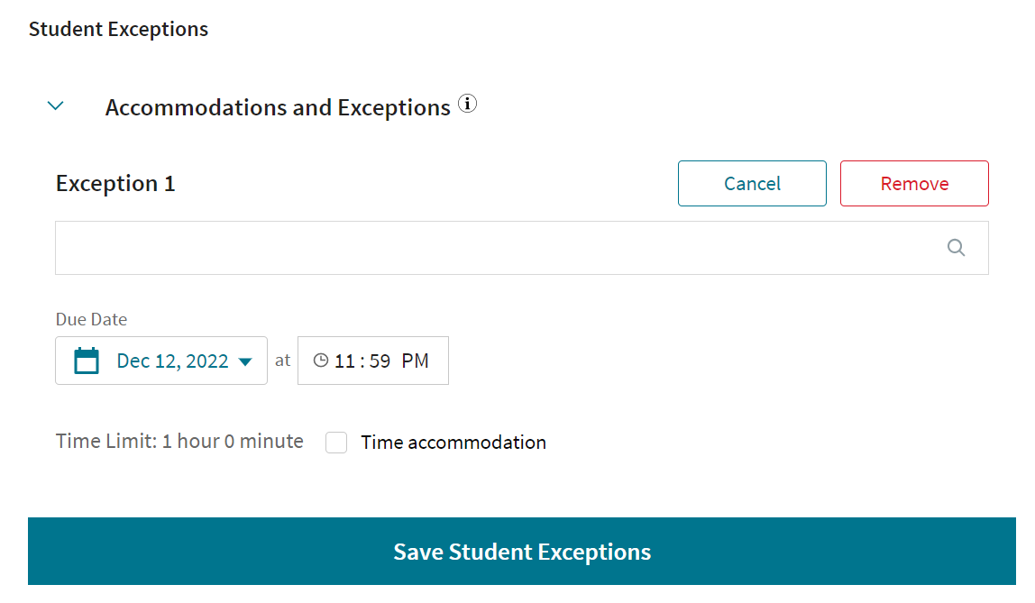 Achieve > Allow late submissions or due date extensions
