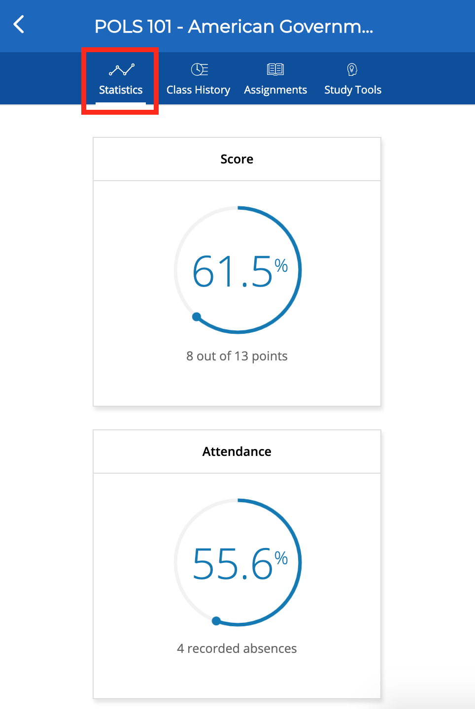 How to View Course Statistics in the iClicker Student App