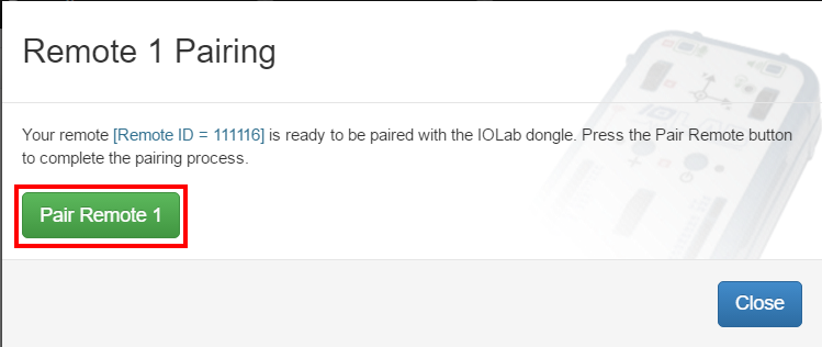 iOLab > Pairing your iOLab remote to a dongle