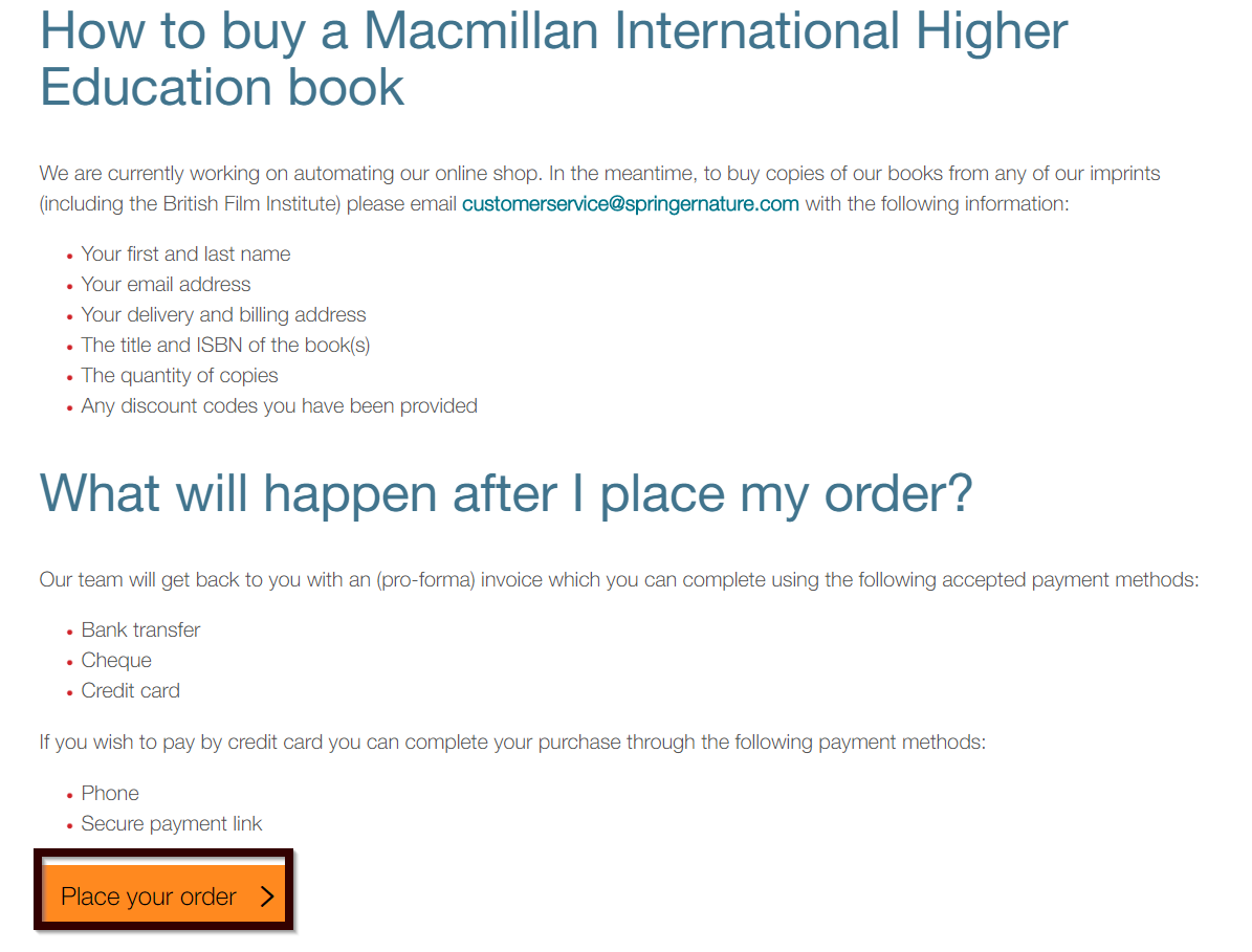 Student Store > How do international students make purchases?