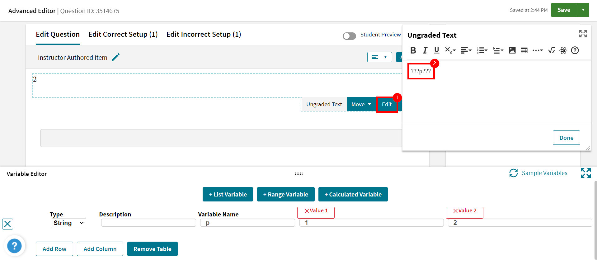 Achieve > Question Authoring in Assessments (Advanced)