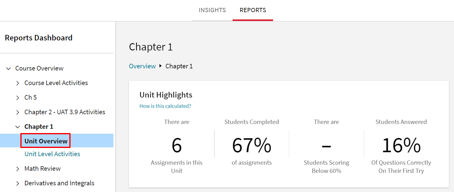 Achieve > Using Reports