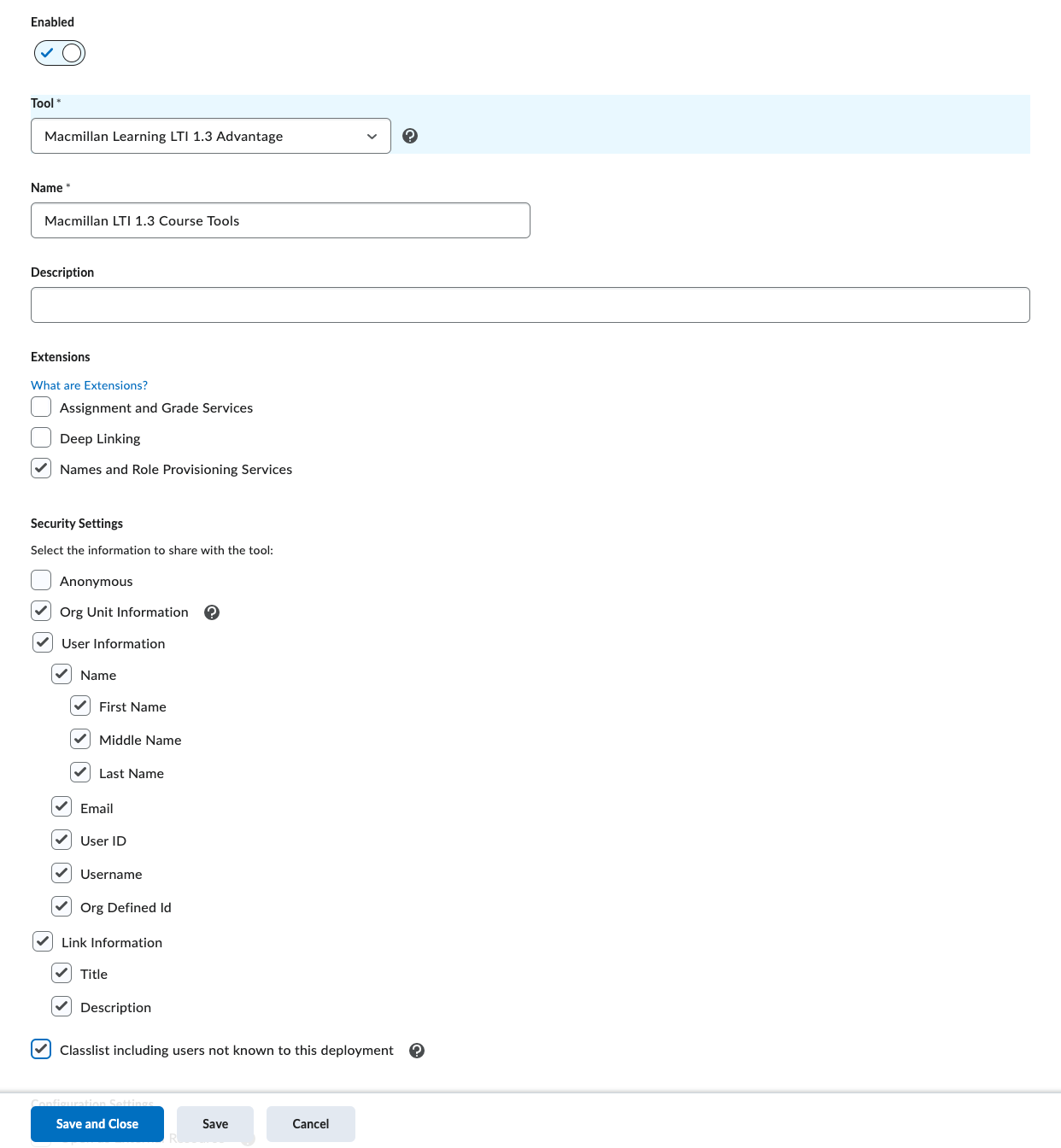 Administrator guide to LTI Advantage (LTI 1.3) integration with D2L ...