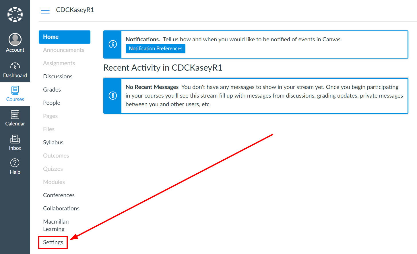 Instructor set-up of basic integration with Canvas