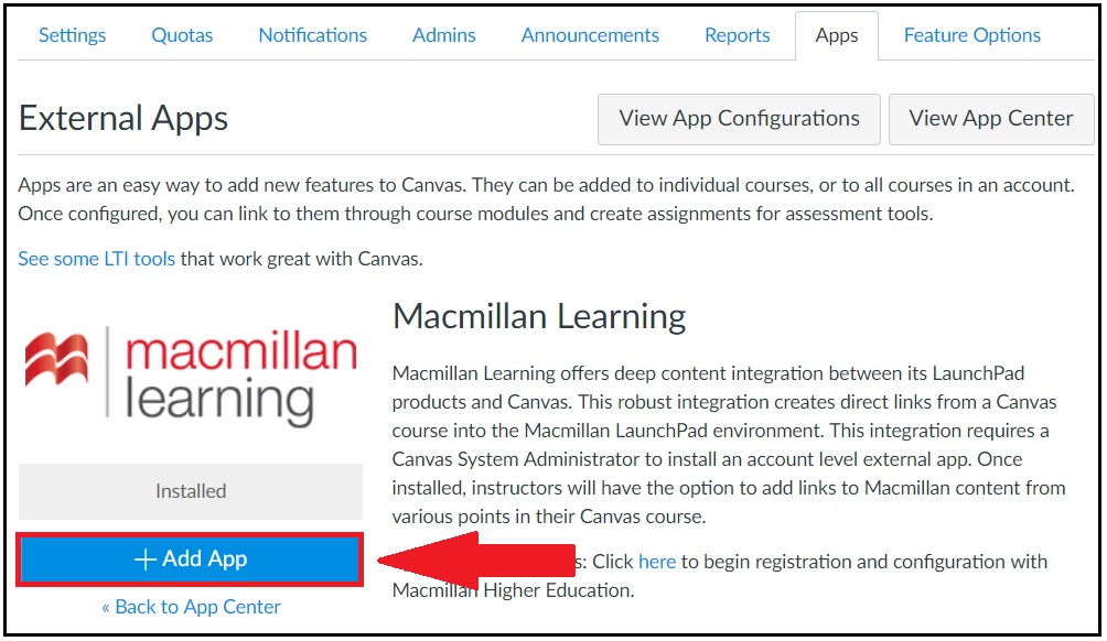 Administrators: Integrate Macmillan or BFW courses with Canvas