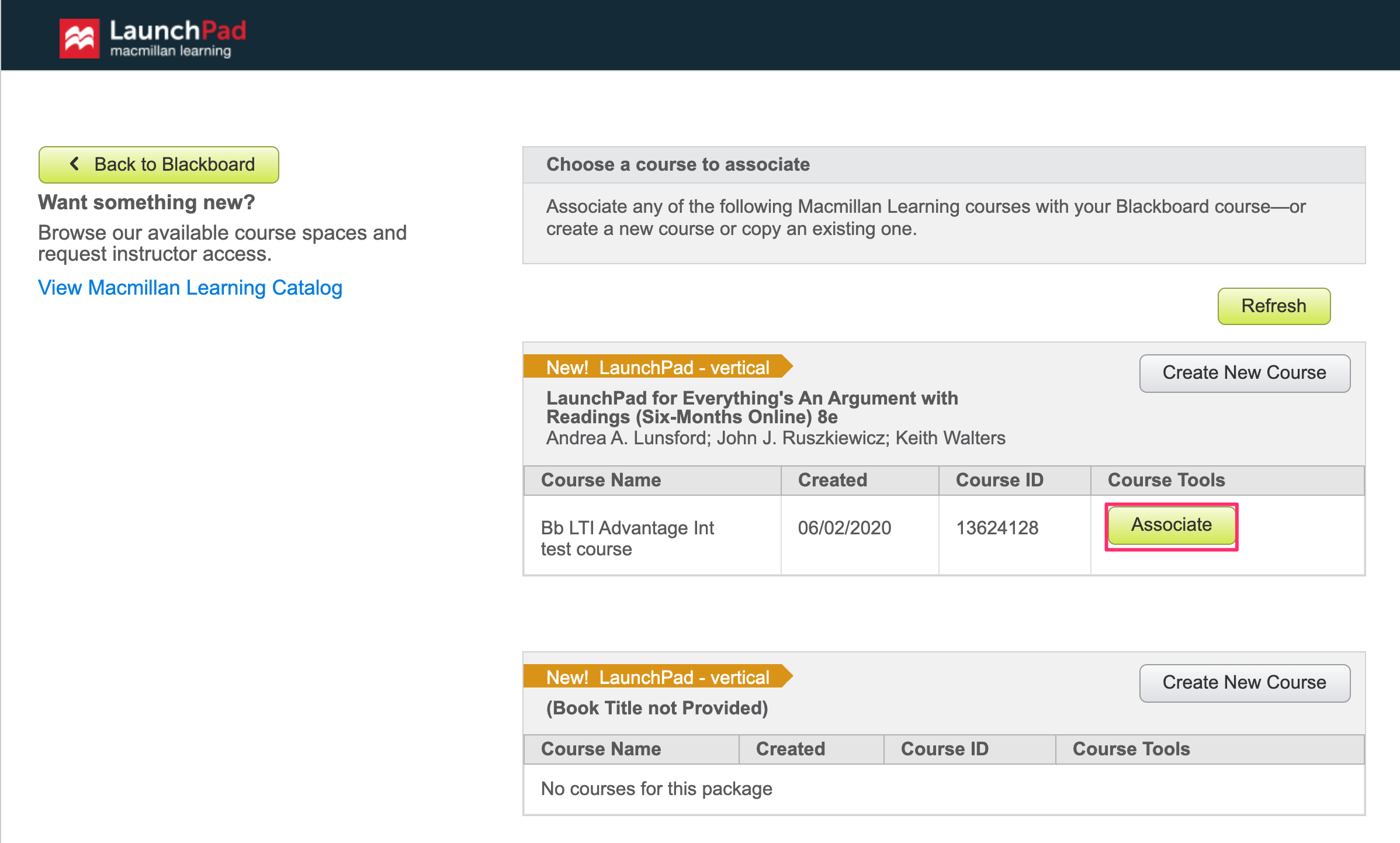 Instructor guide to LTI Advantage (LTI 1.3) integration with Blackboard Ultra