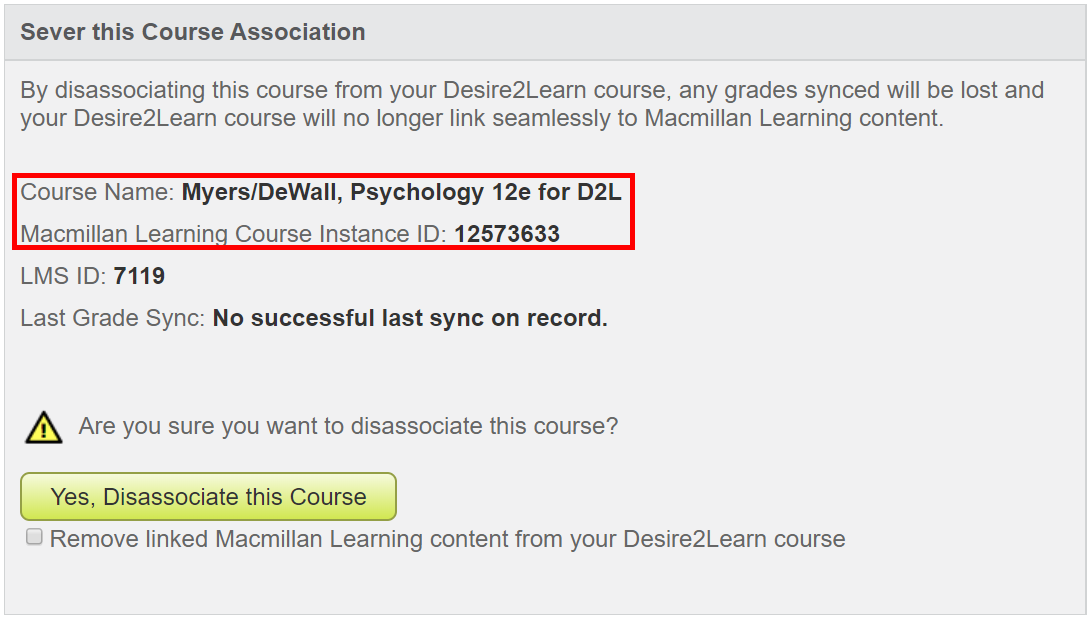 Instructors: Troubleshoot Macmillan Learning deep integration with D2L ...