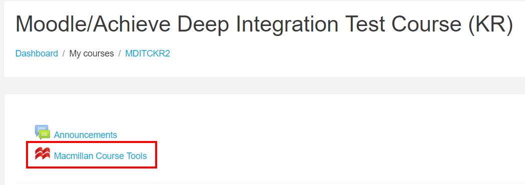 Instructors: Integrate Achieve courses with Moodle