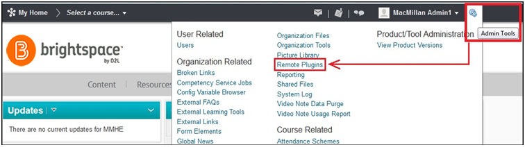 Administrators: Integrate Macmillan or BFW courses with D2L/Brightspace