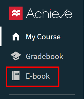 Achieve > Access your E-book tab