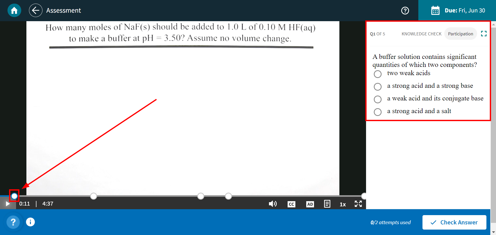 Achieve > Interactive Video Assessments (Beta)