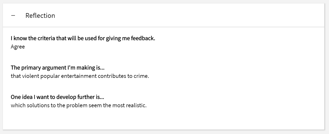 Achieve > Reviewing student work on a Writing assignment, giving ...