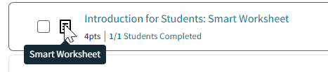 Achieve > Introduction to Smart Worksheets for instructors